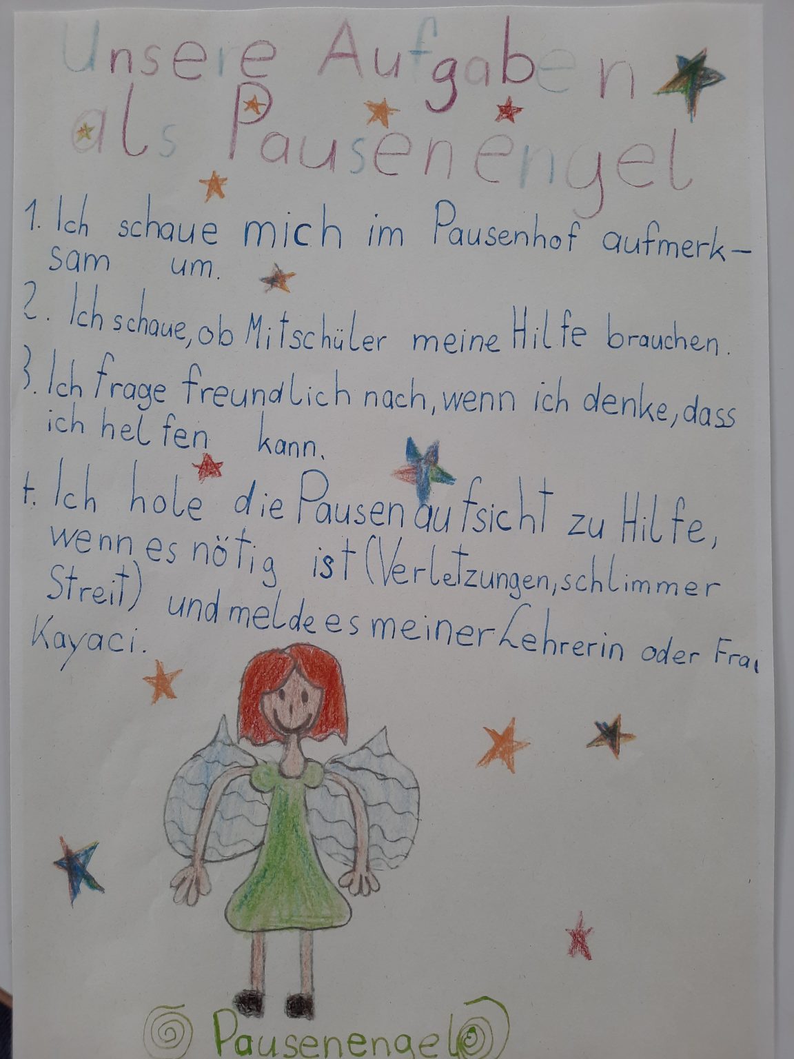 Pausenengel als Helfer – Ichogrundschule